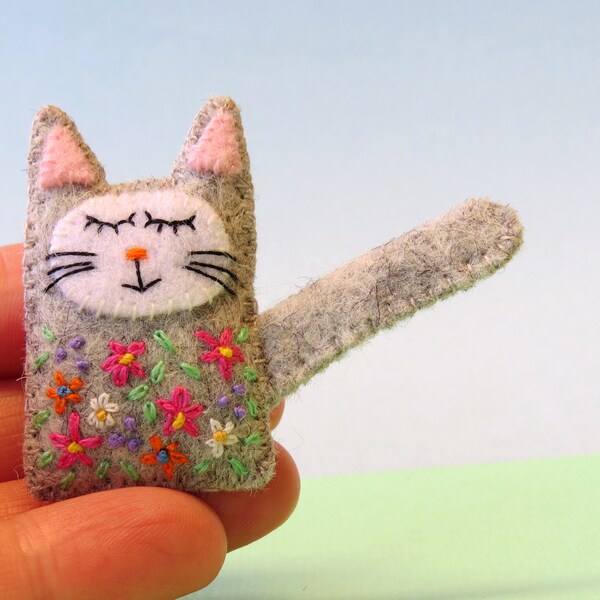 Felt Cat - Etsy