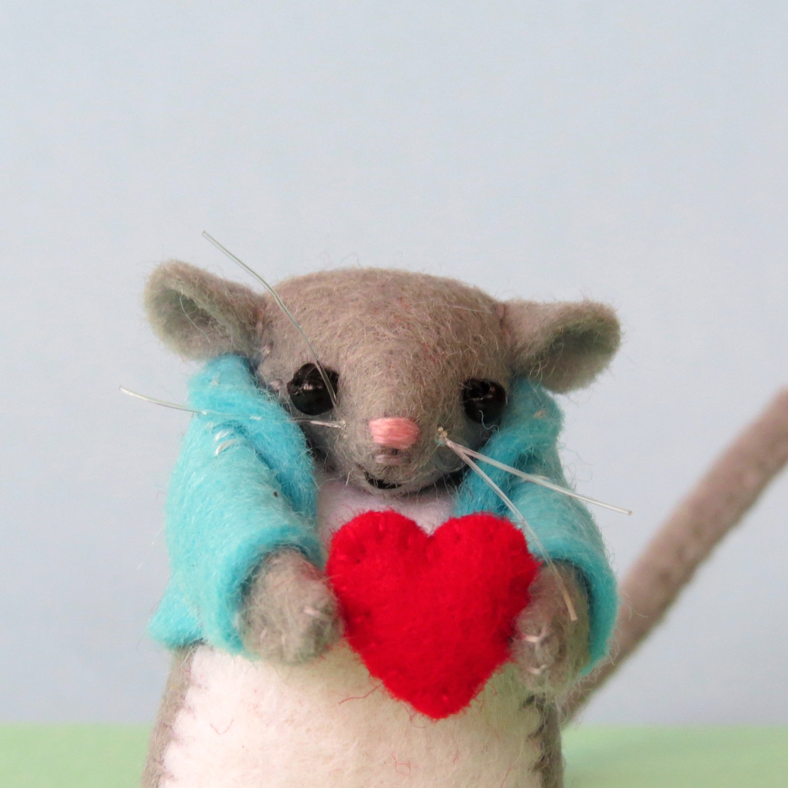 Love Heart Mouse Felt Mouse Miniature Wool Felt Mouse - Etsy