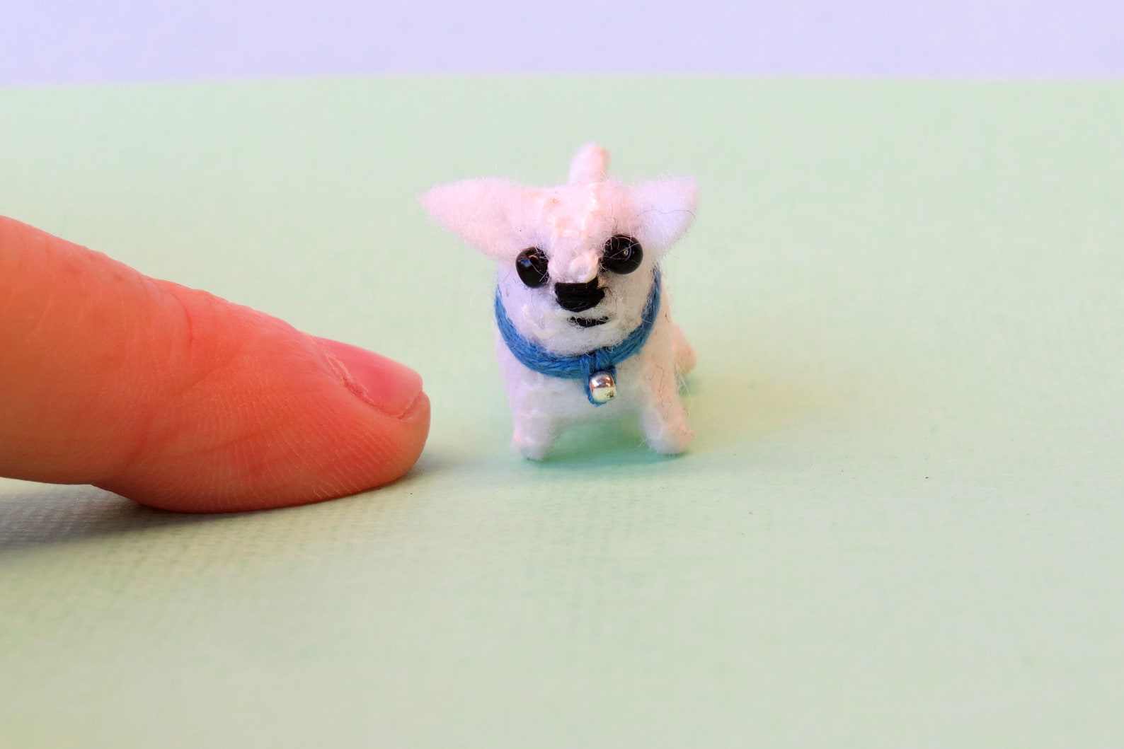 Miniature Felt Dog Tiny Wool Felt Animal Bed Dollhouse Play | Etsy