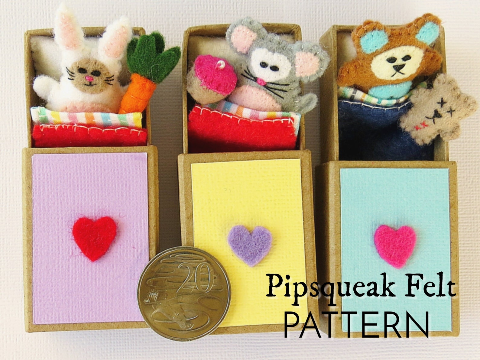 DIGITAL SEWING PATTERN: Matchbox Animal Bed Felt Mouse | Etsy