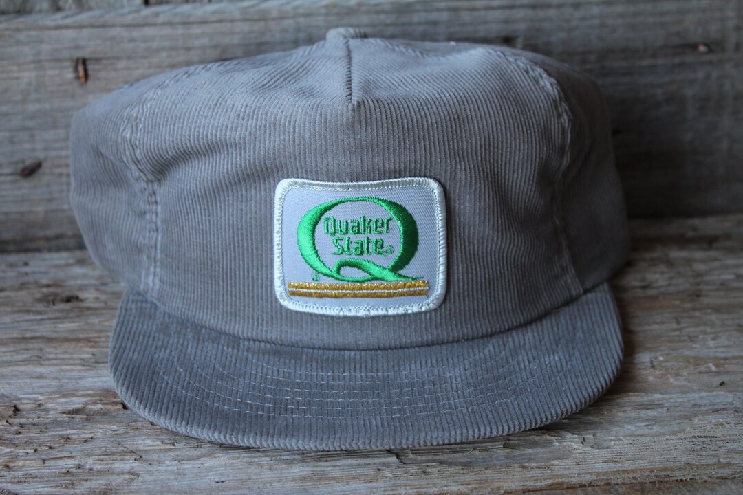 Quaker State Motor Oil Gray Corduroy Swingster Snapback Trucker Hat ...