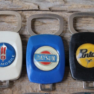 1970s Auto Advertising Plastic Keychain Key Fob Ring, AMC, Datsun ...