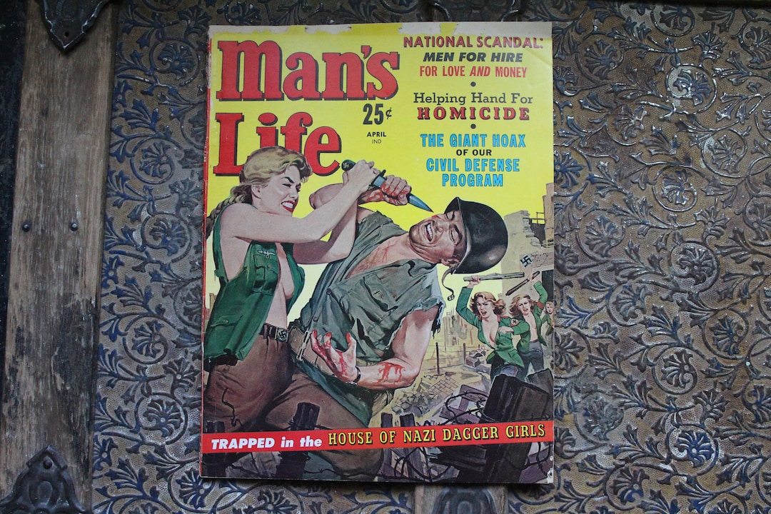 Pulp Magazine Man's Life, April 1960 Vol. 8 No. 6, Risque WWII German ...