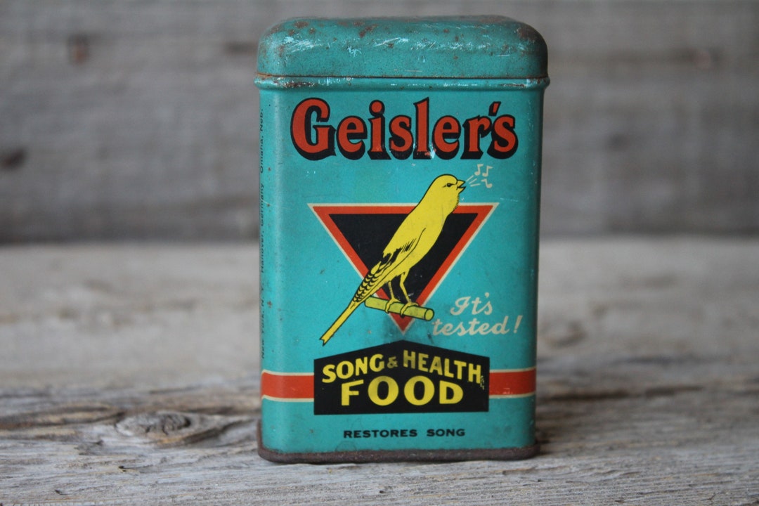 Geisler's Song & Health Pet Food Tin Max Geisler Bird Company New York ...