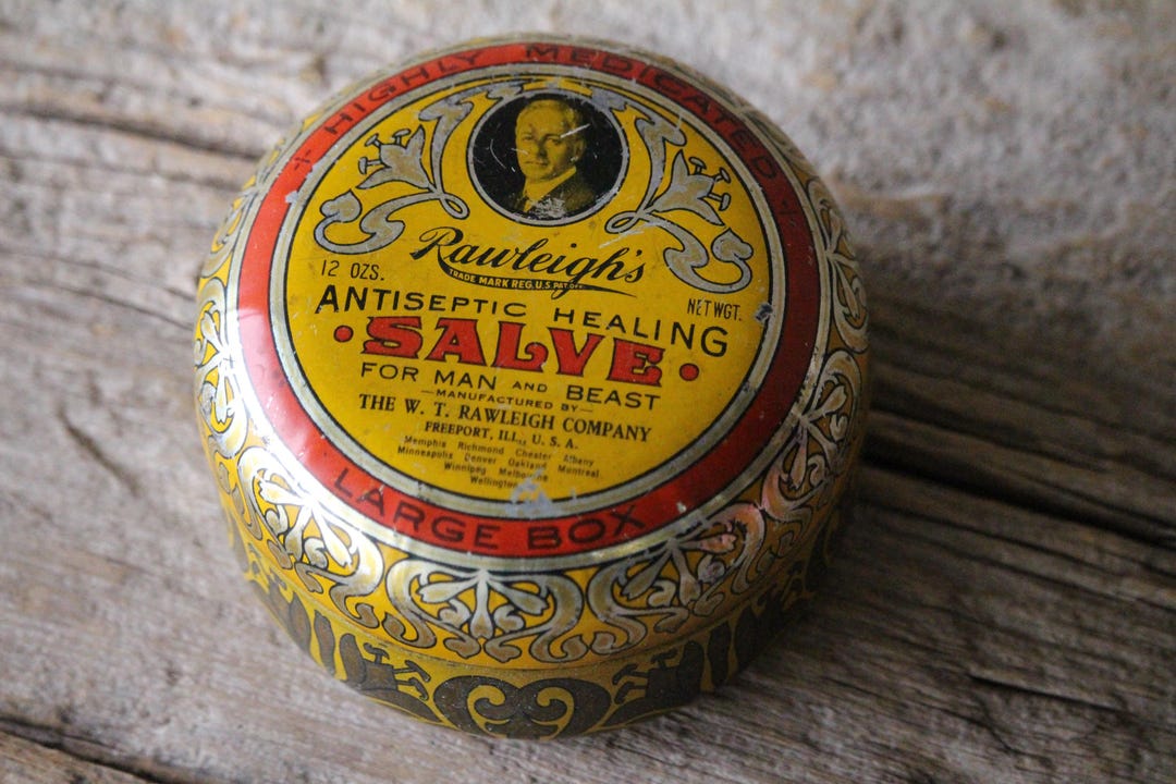 Rawleigh's Antiseptic Healing Salve Tin for Man & Beast Antique Drug ...