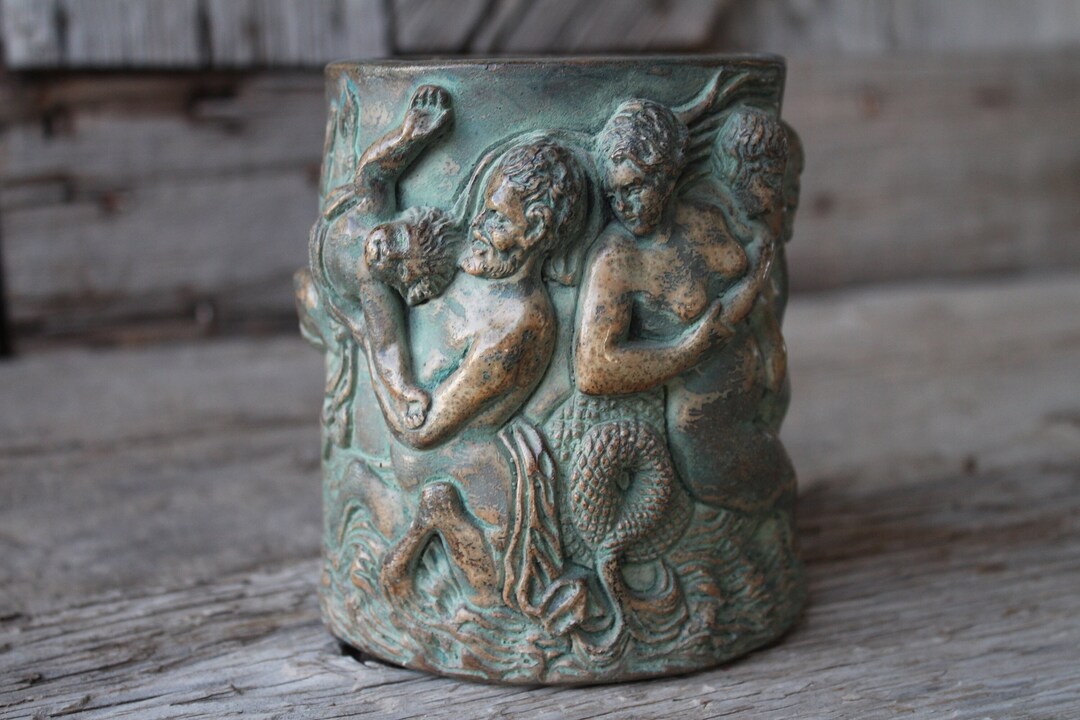 Unusual Handmade Ceramic Renaissance Style Greek Mythology Art Vase ...