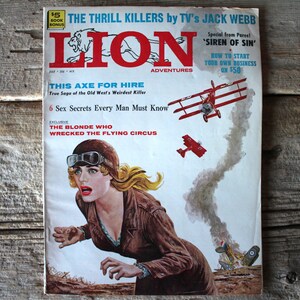 Pulp Magazine Lion Adventures for Men, July 1960 Vol. 2 No. 4, Risque ...