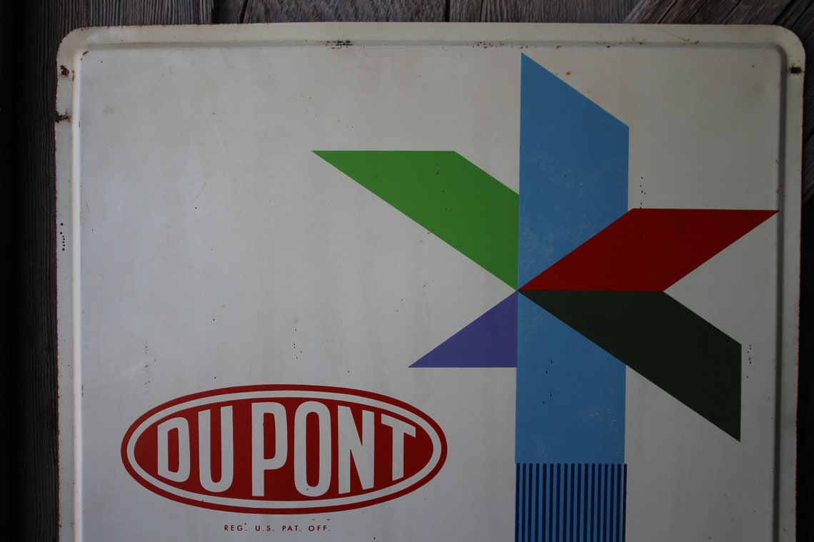 Dupont Lucite Wall Paint Metal Hardware Store Sign Colorful Bright ...