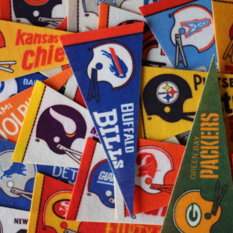 Nfl Team Felt Pennants - Etsy