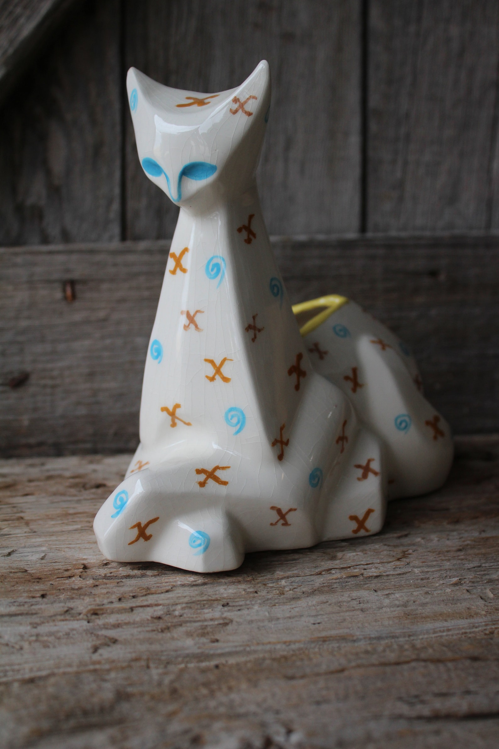 Rare Block California Pottery Cubist Modern Art Siamese Cat | Etsy