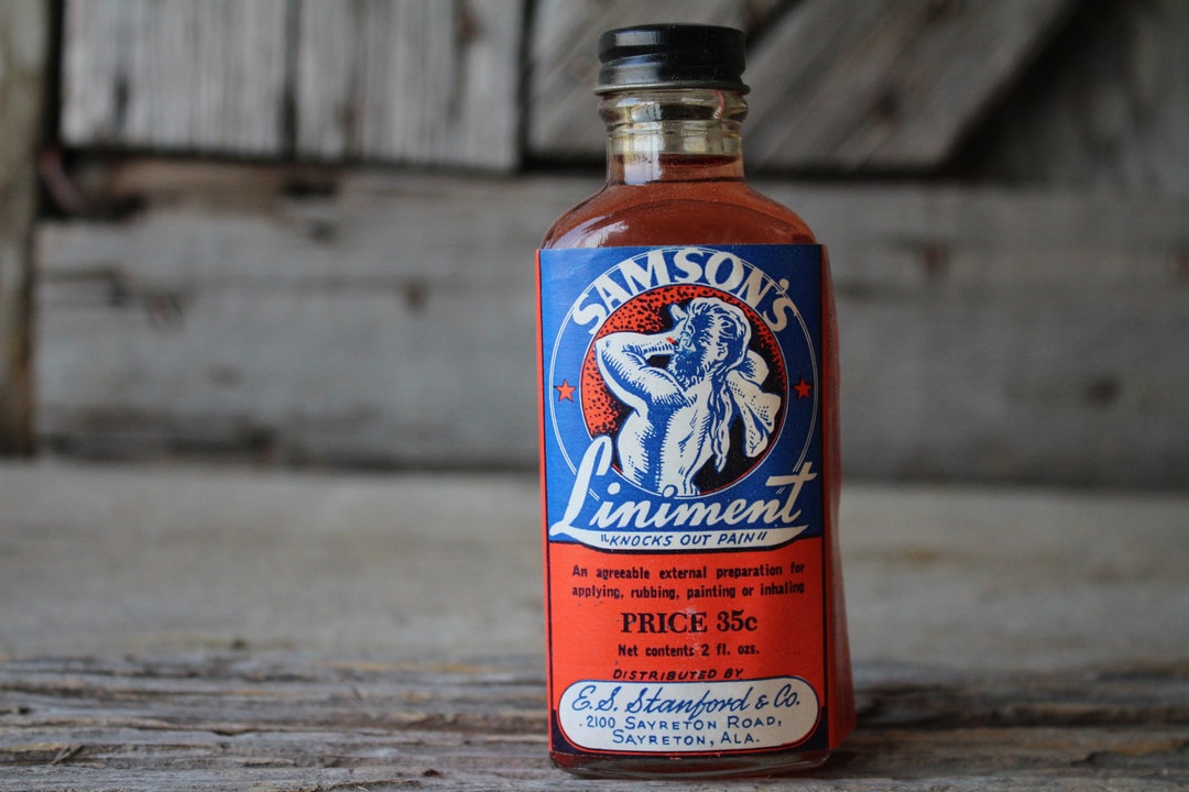 Samson's Brand Liniment Antique Medicine Drug Store Bottle E.S ...