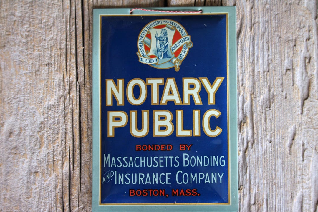 Antique Tin Advertising Sign Massachusetts Bonding & Insurance Company ...