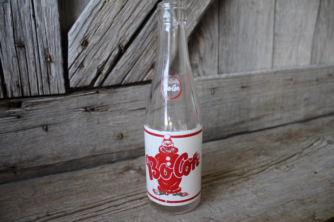 Bo-con Clown ACL Soda Bottle Small 7oz Leary Beverage Co. Kansas City ...