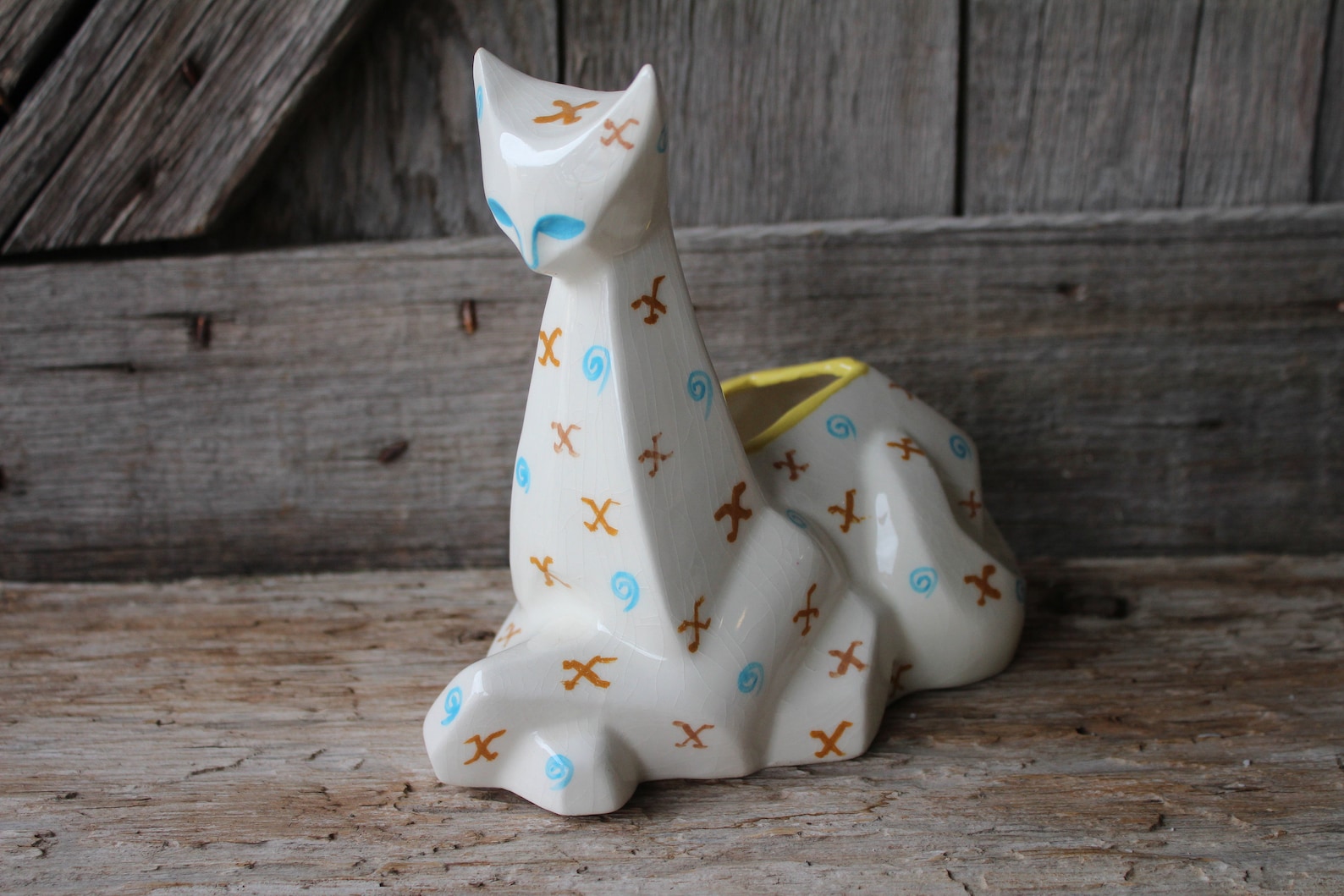 Rare Block California Pottery Cubist Modern Art Siamese Cat - Etsy