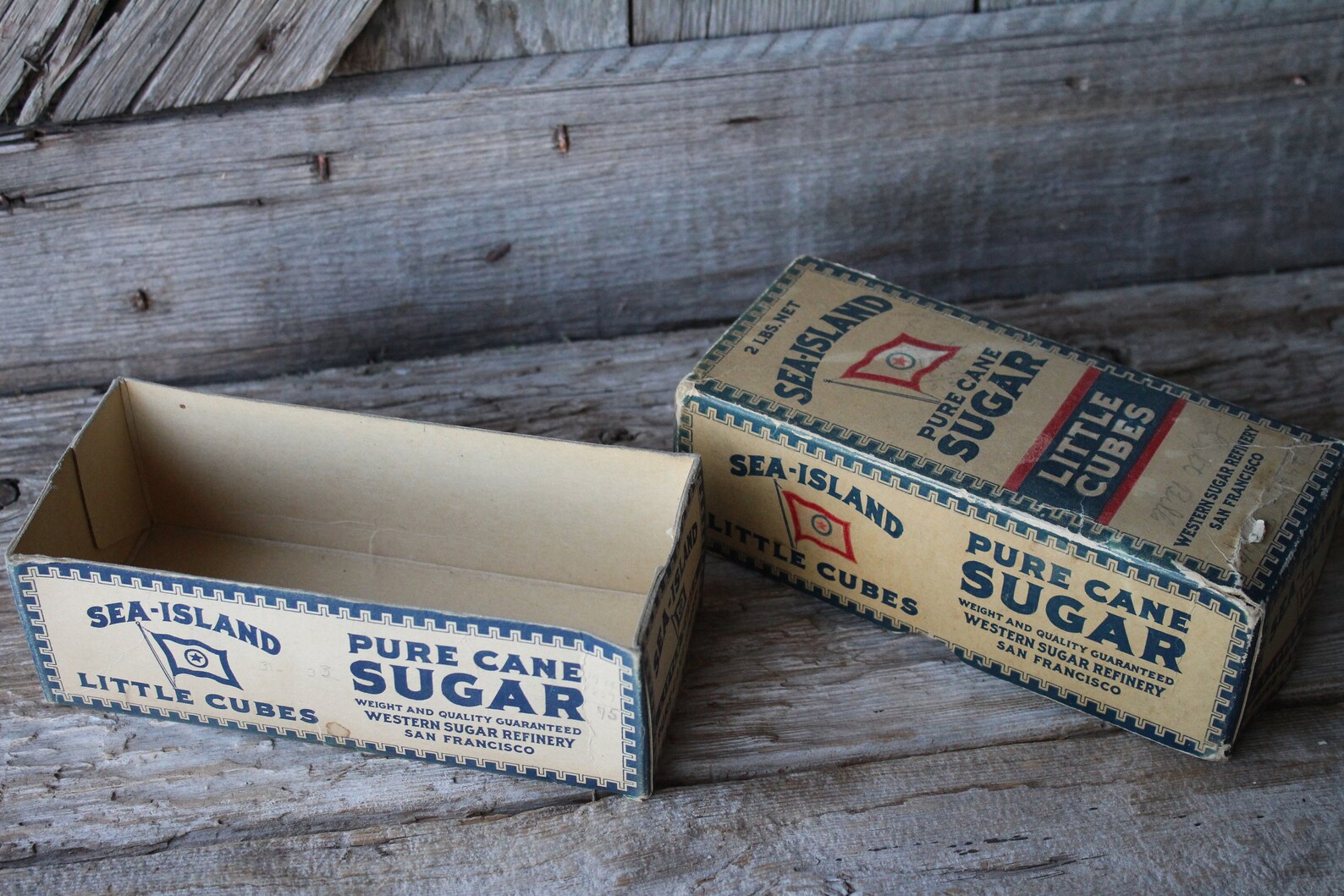 Rare Sea Island Pure Cane Sugar Cubes Box From Western Sugar - Etsy