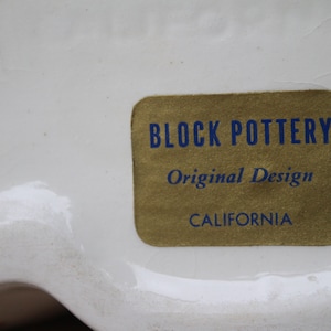 Rare Block California Pottery Cubist Modern Art Siamese Cat Mid Century ...