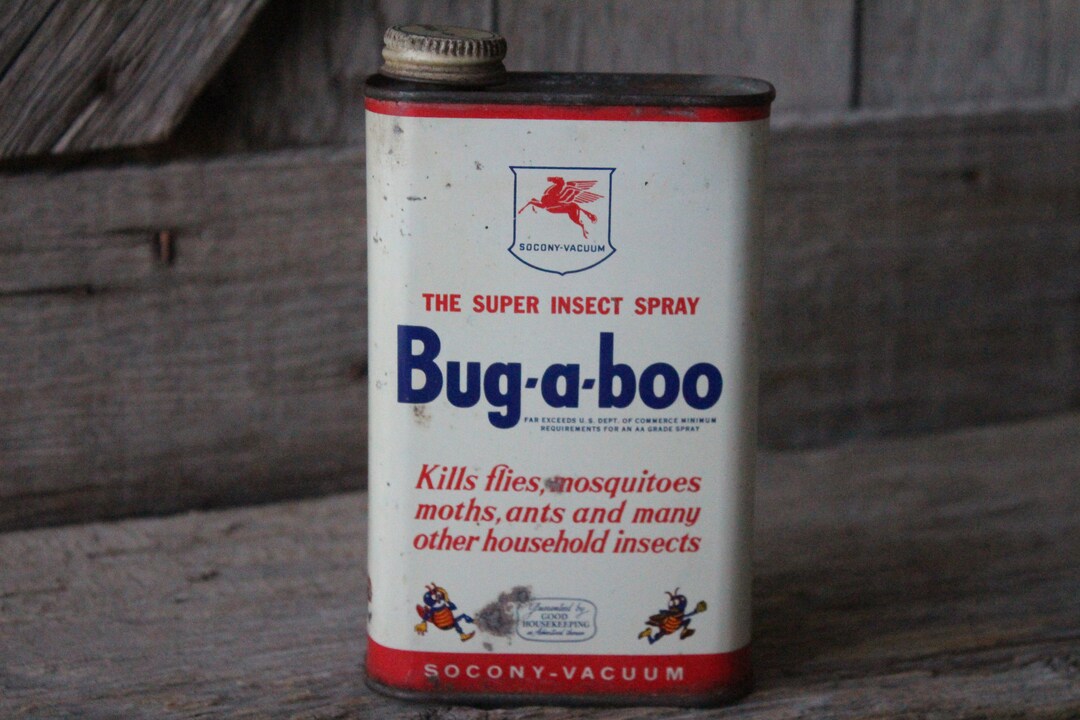 Bug-a-boo Brand Super Insect Spray Tin, Socony-vacuum Oil Company ...