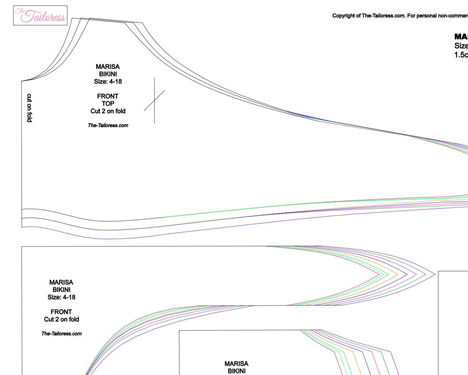 Marisa BIKINI BOTTOMS PDF Sewing Pattern Monokini Pdf Sewing | Etsy