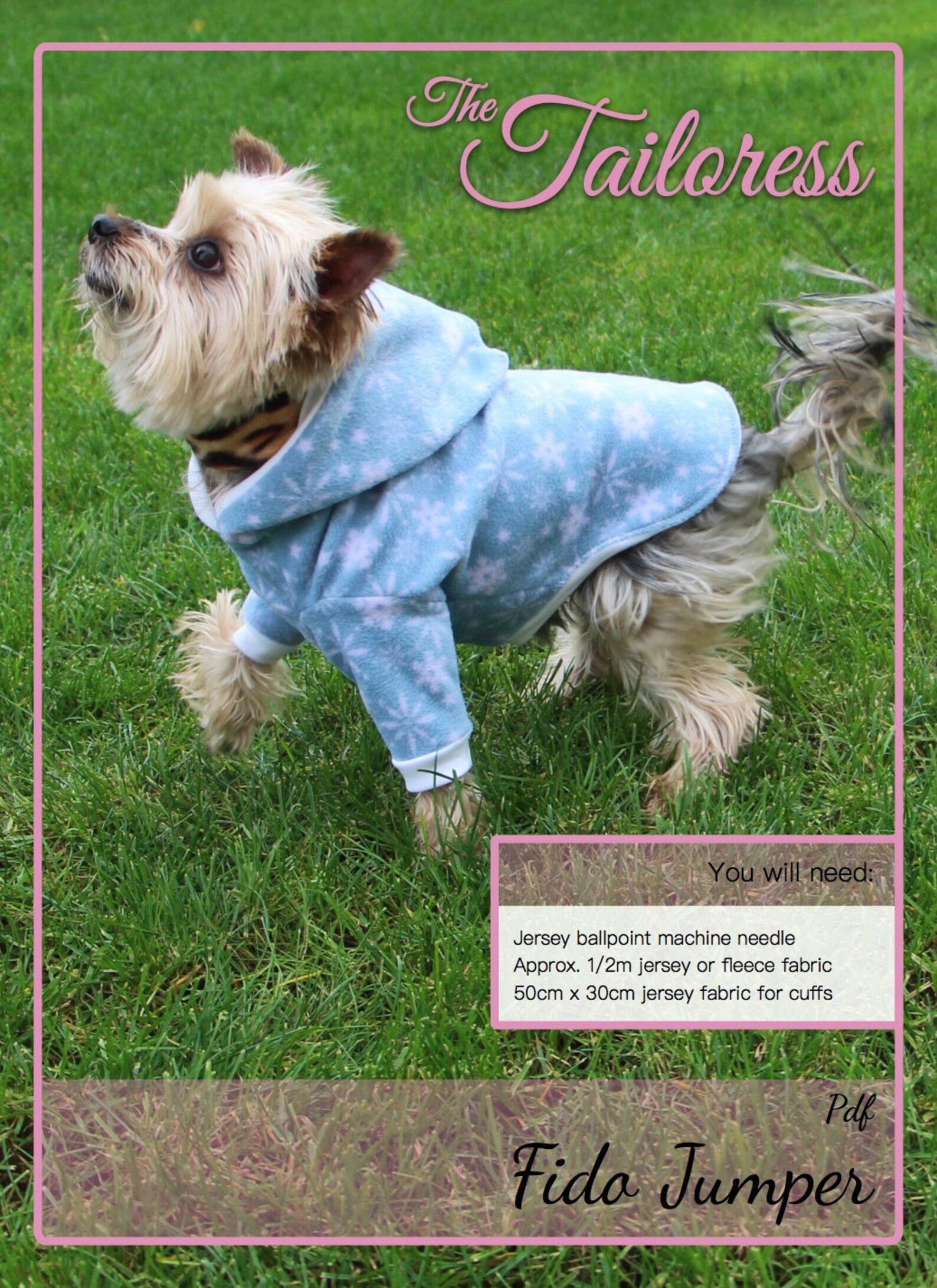6 Sizes - Dog Sweater PDF Sewing Pattern MEDIUM (7-12) Fido - Etsy