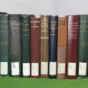 Antique EDUCATION Book Collection Library Lot of 25 1855 to 1957 ...