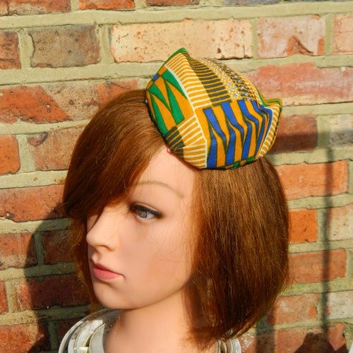 African Fascinator African Print Headpiece Black Women Hat - Etsy