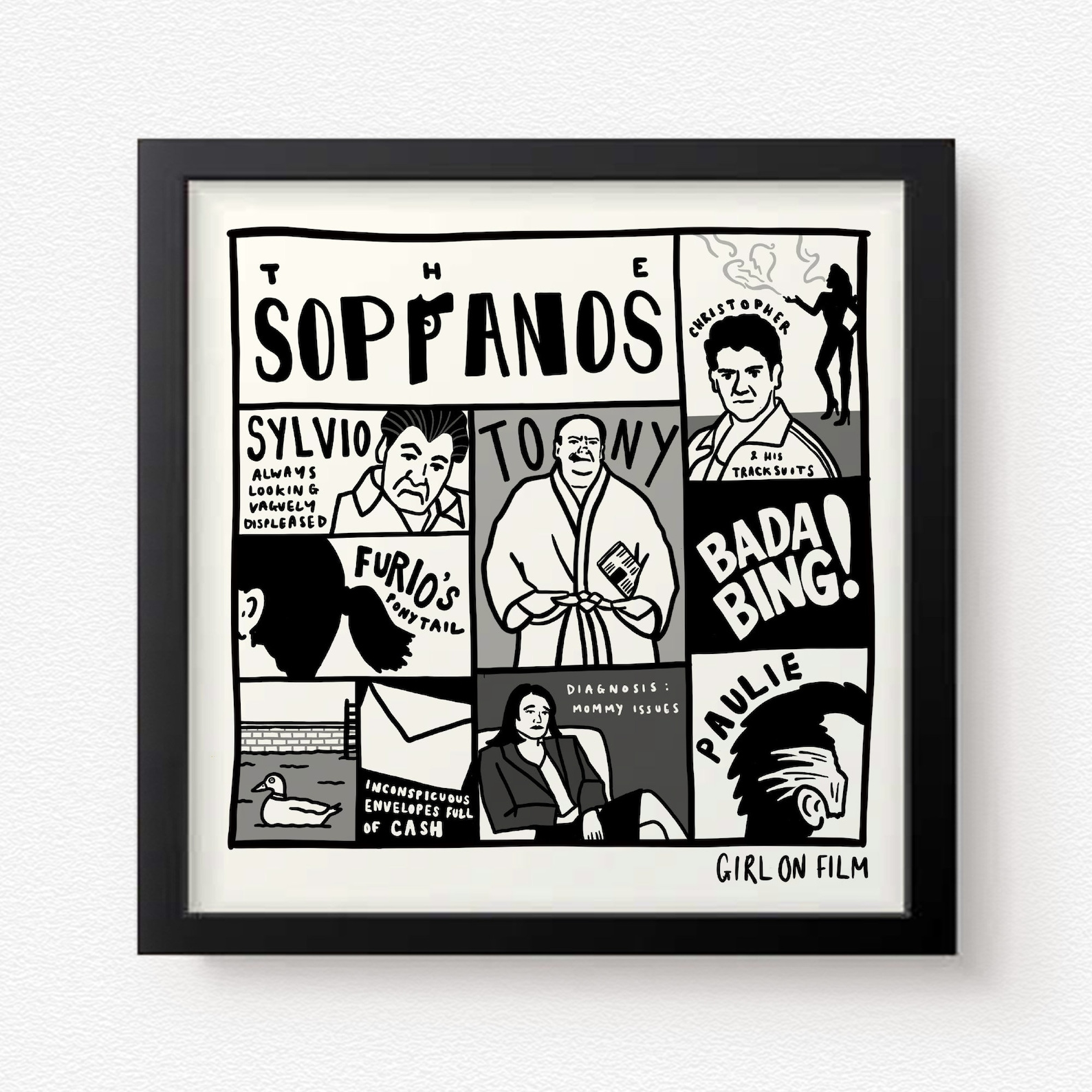 The Sopranos 8x8 Art Print - Etsy
