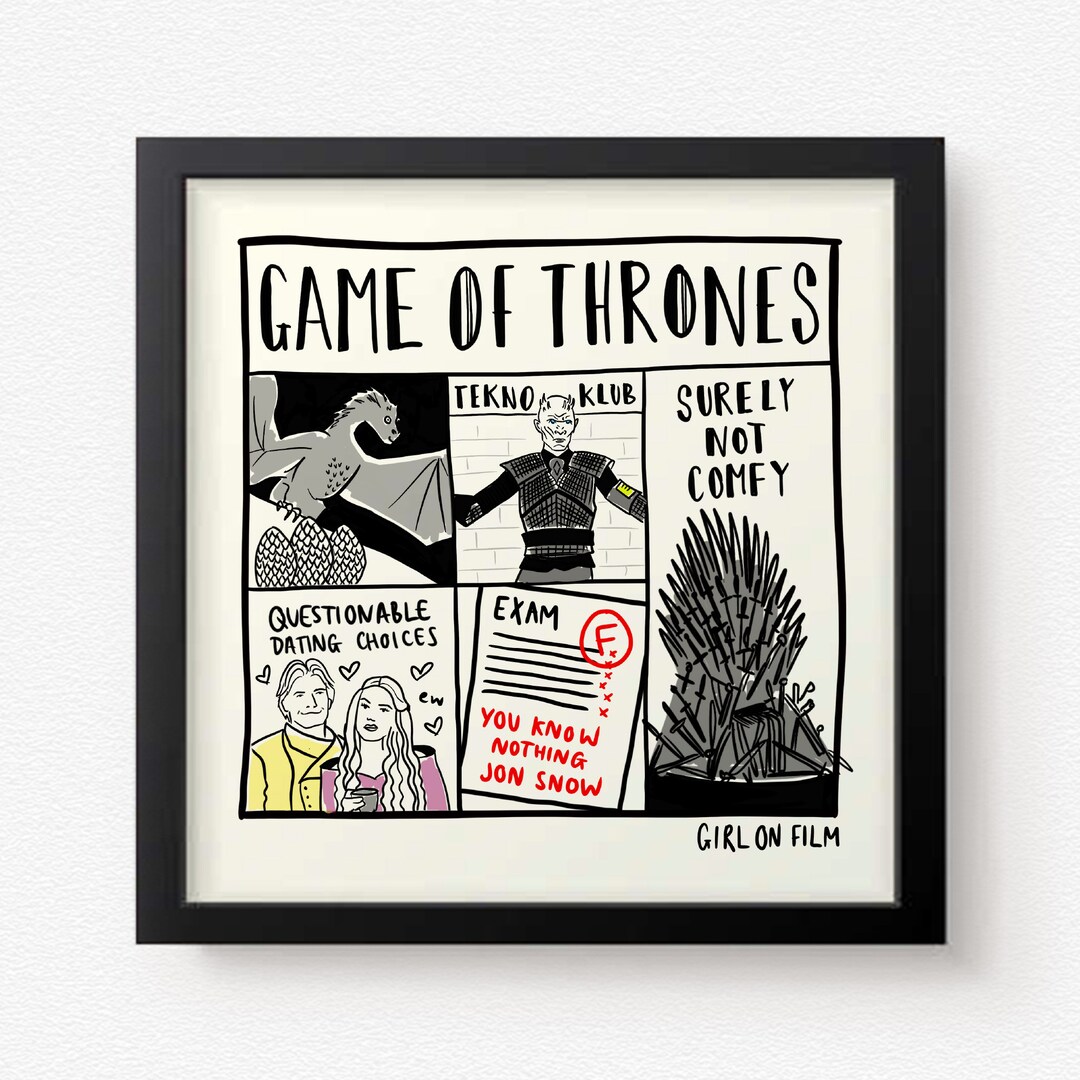 Game of Thrones 8x8 Art Print - Etsy