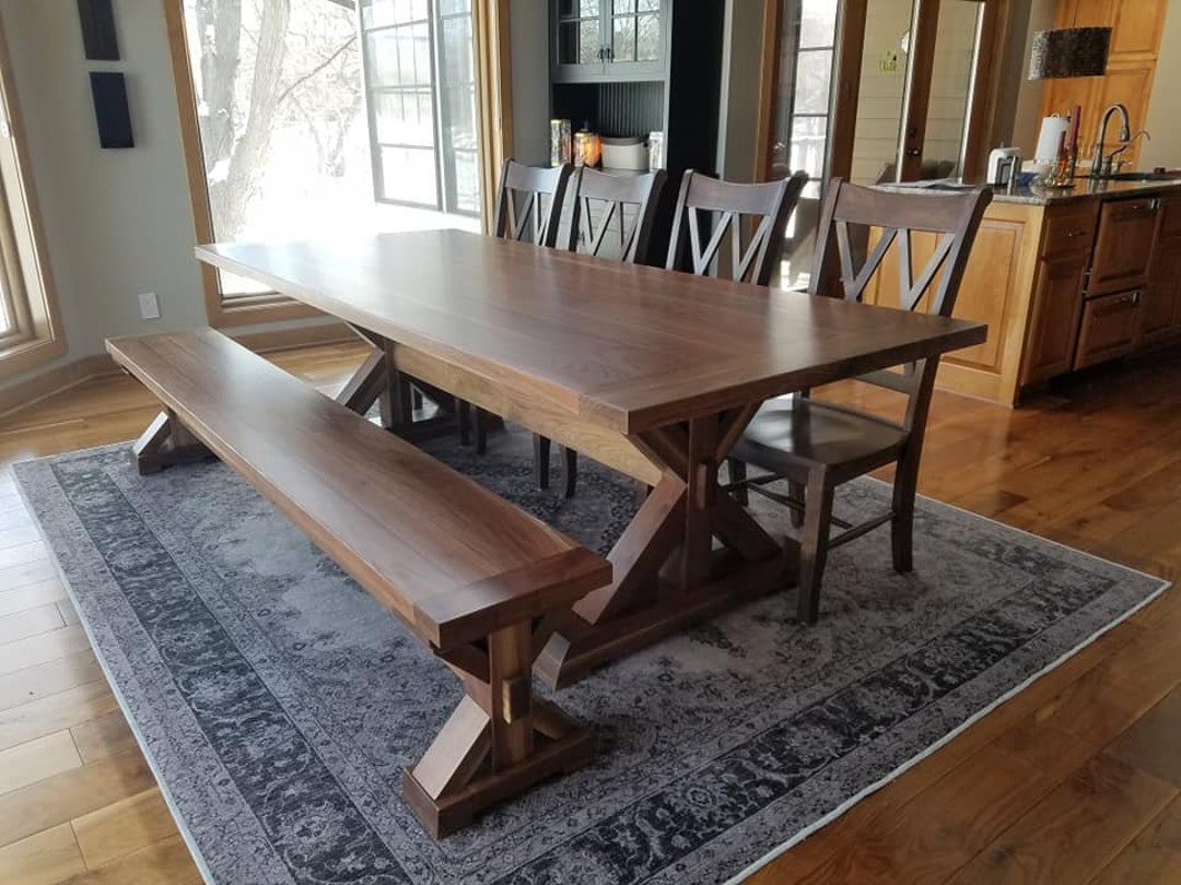 Craftsman Walnut Farmhouse Table - Etsy
