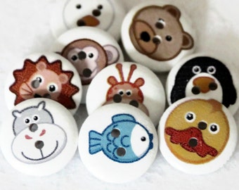 Animal buttons | Etsy