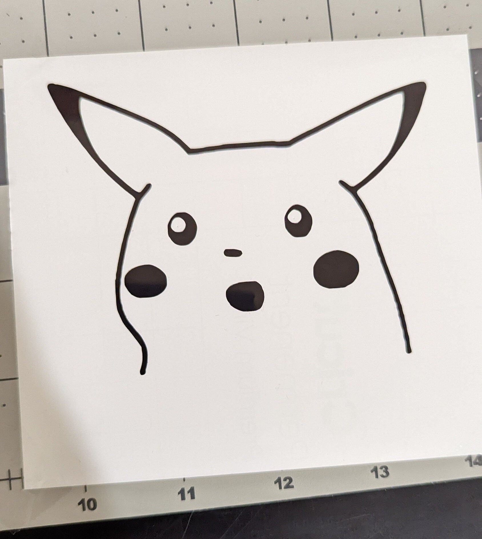 Shocked Pikachu Pokemon Meme Vinyl Decal - Etsy