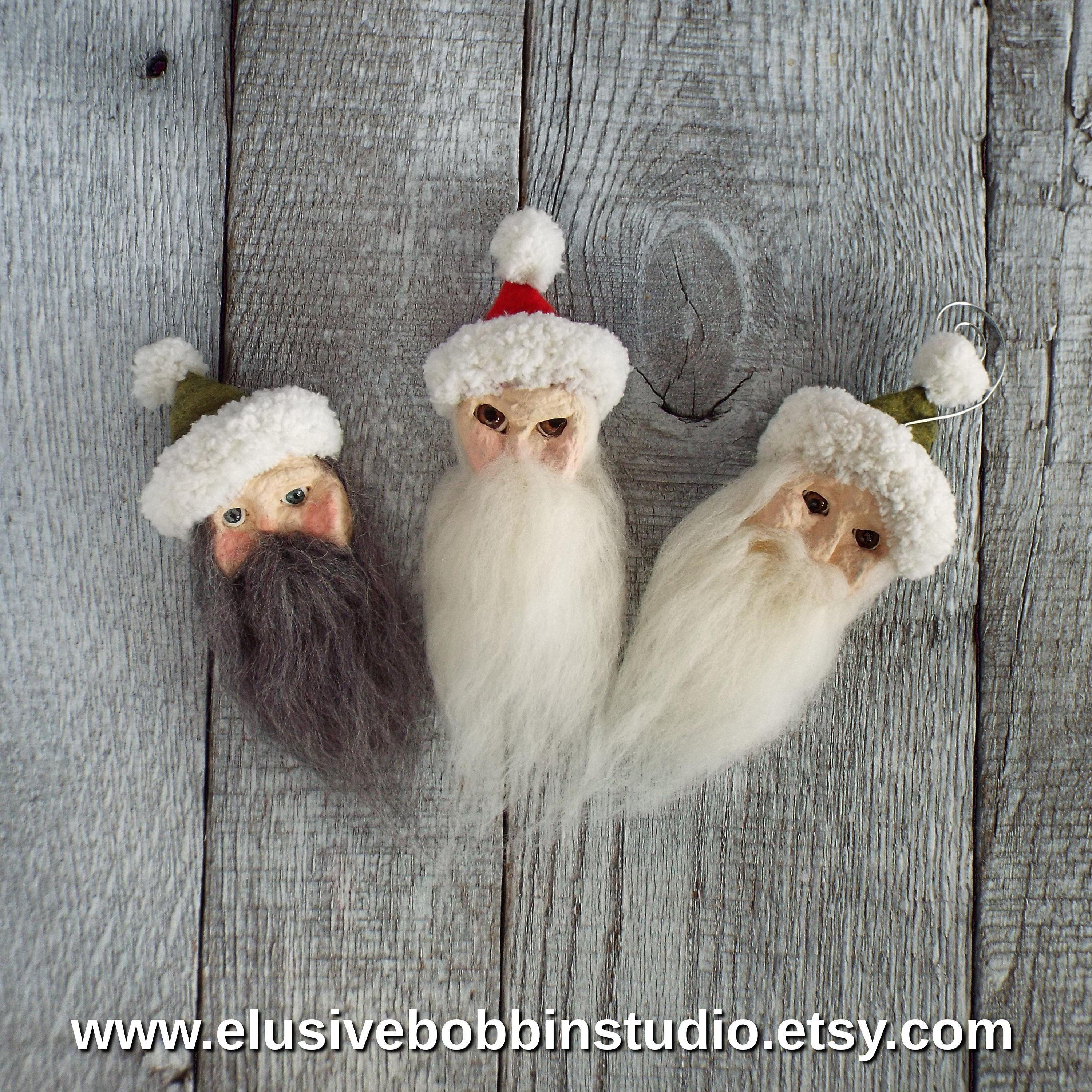 OOAK Applehead Doll Santa Christmas Ornament / Winter Wizard / - Etsy