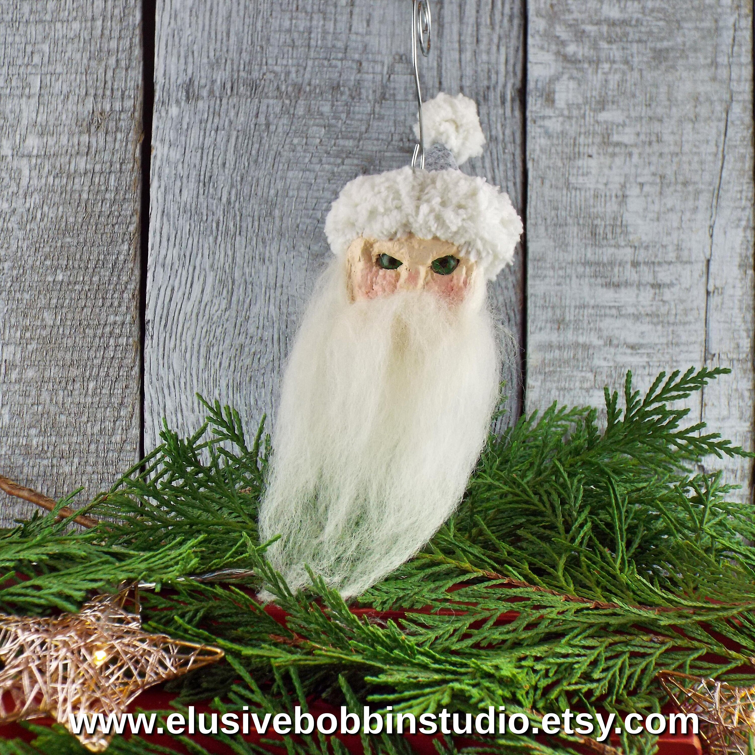 OOAK Applehead Doll Santa Christmas Ornament / Winter Wizard / - Etsy