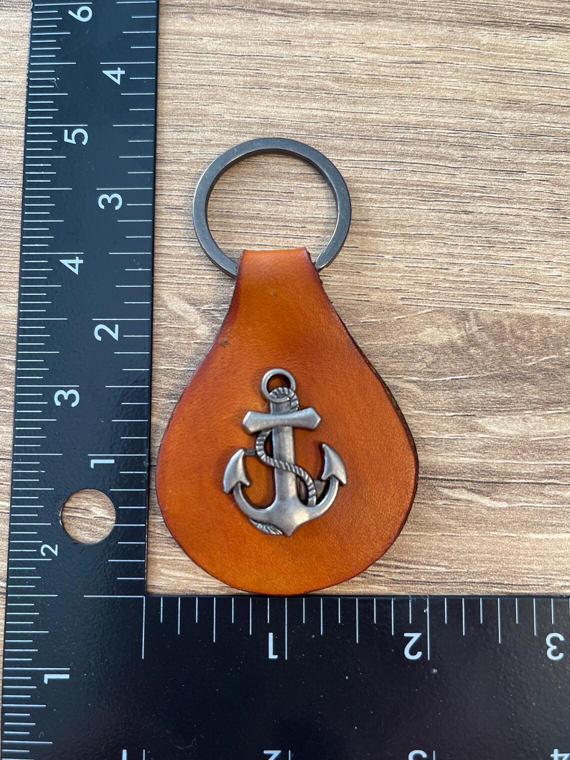 Handcrafted Leather Anchor Key Chain or Purse Charm - Etsy