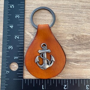 Handcrafted Leather Anchor Key Chain or Purse Charm - Etsy