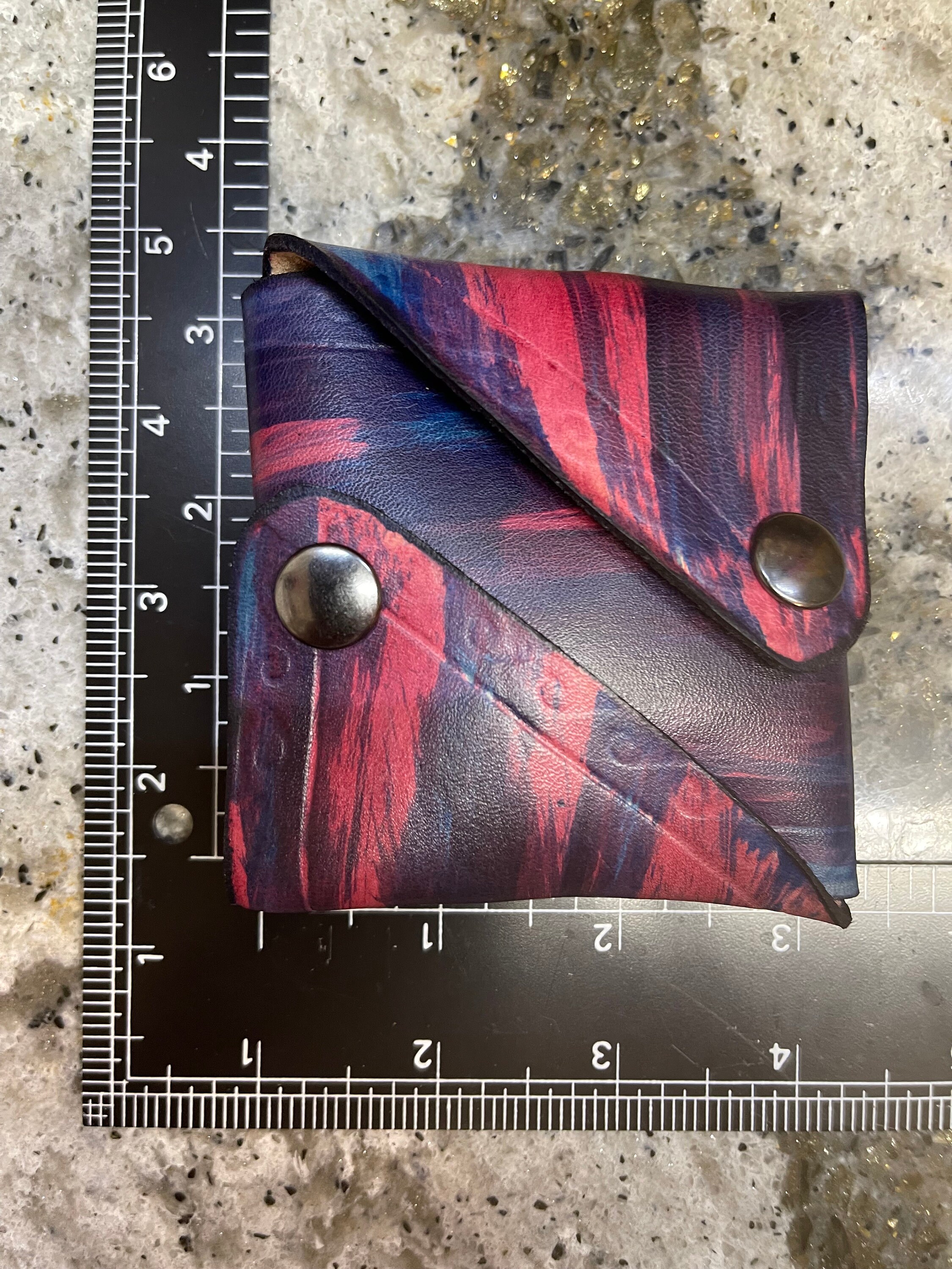 Handmade Leather Coin Purse Square Origami - Etsy