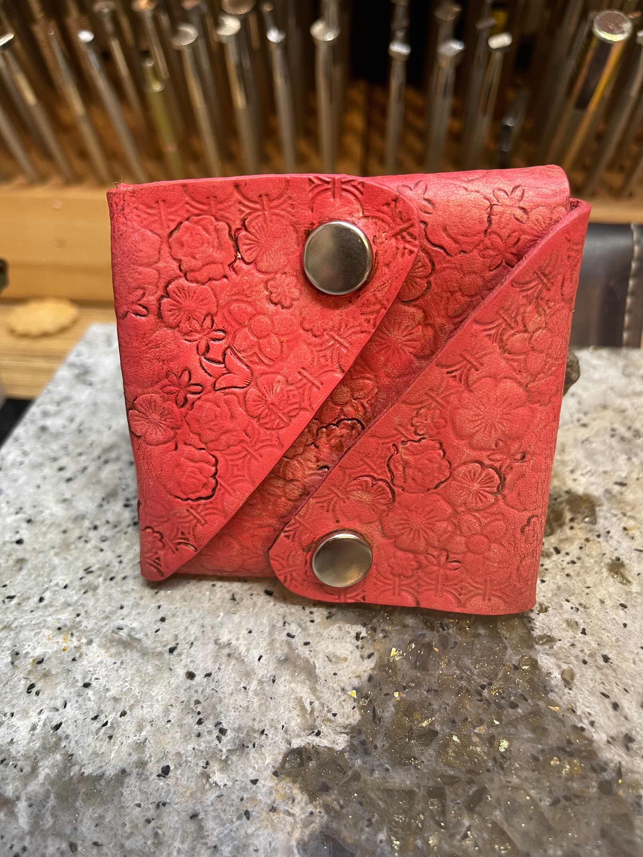 Handmade Leather Coin Purse Square Origami - Etsy