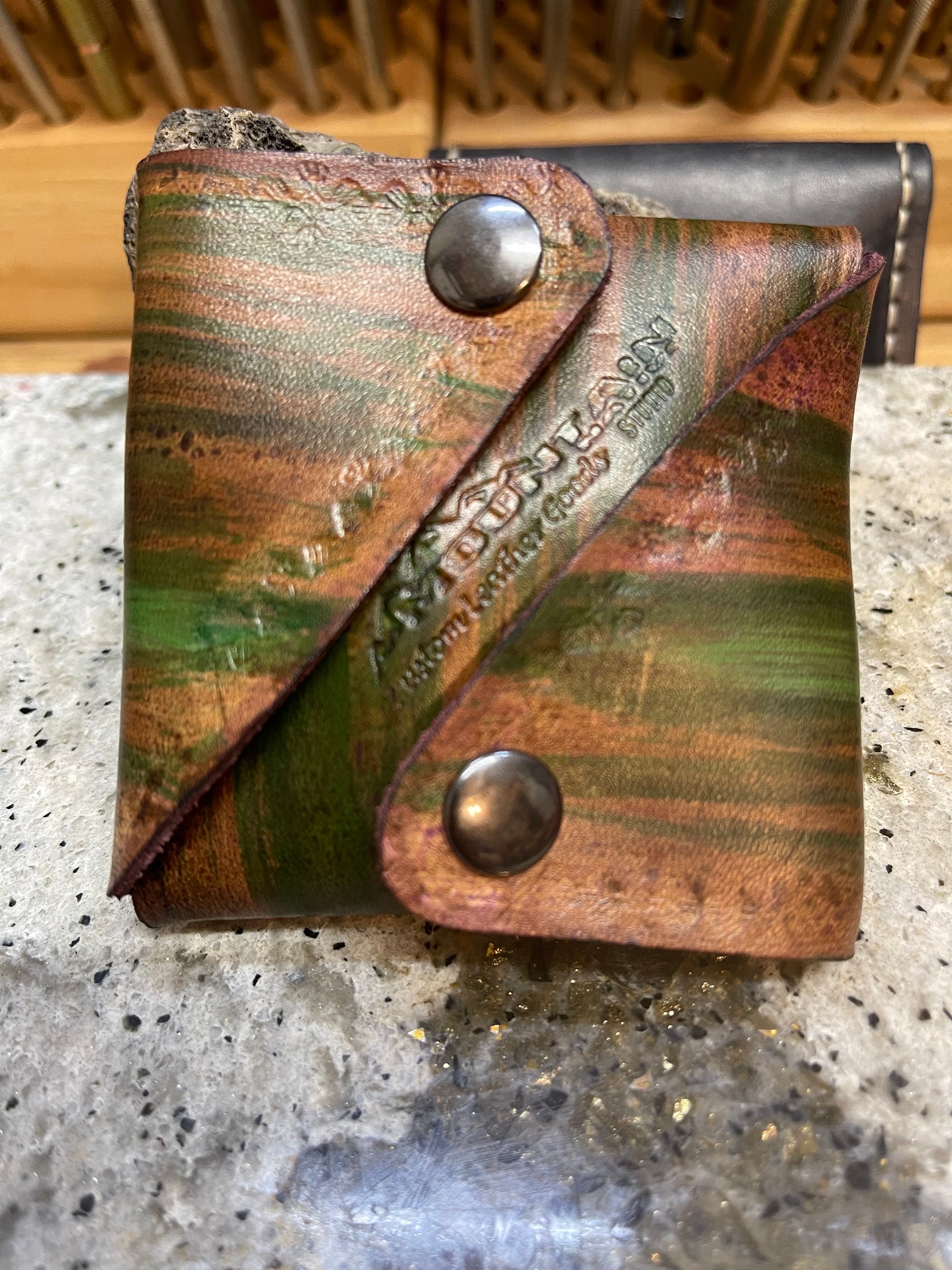 Handmade Leather Coin Purse Square Origami - Etsy