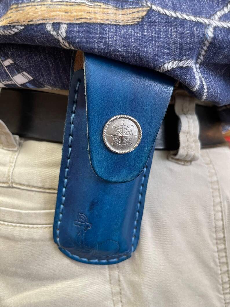 Handmade Leather Knife Sheath for Belt in Various Colors and Styles ...