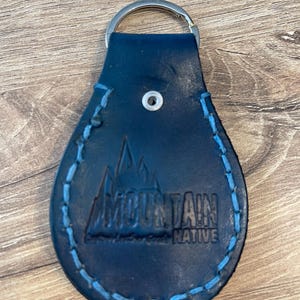 Handmade Leather Keychain With Compass Rose Concho - Etsy