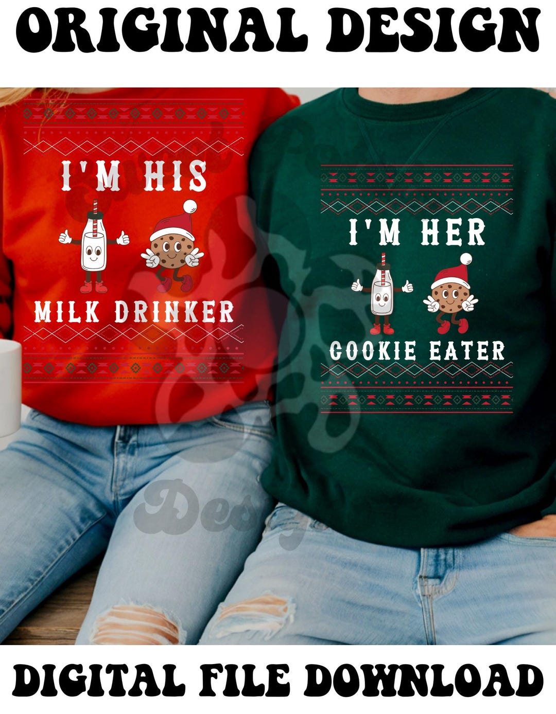 Cookie Eater Milk Drinker Couple 2 PNG - Etsy