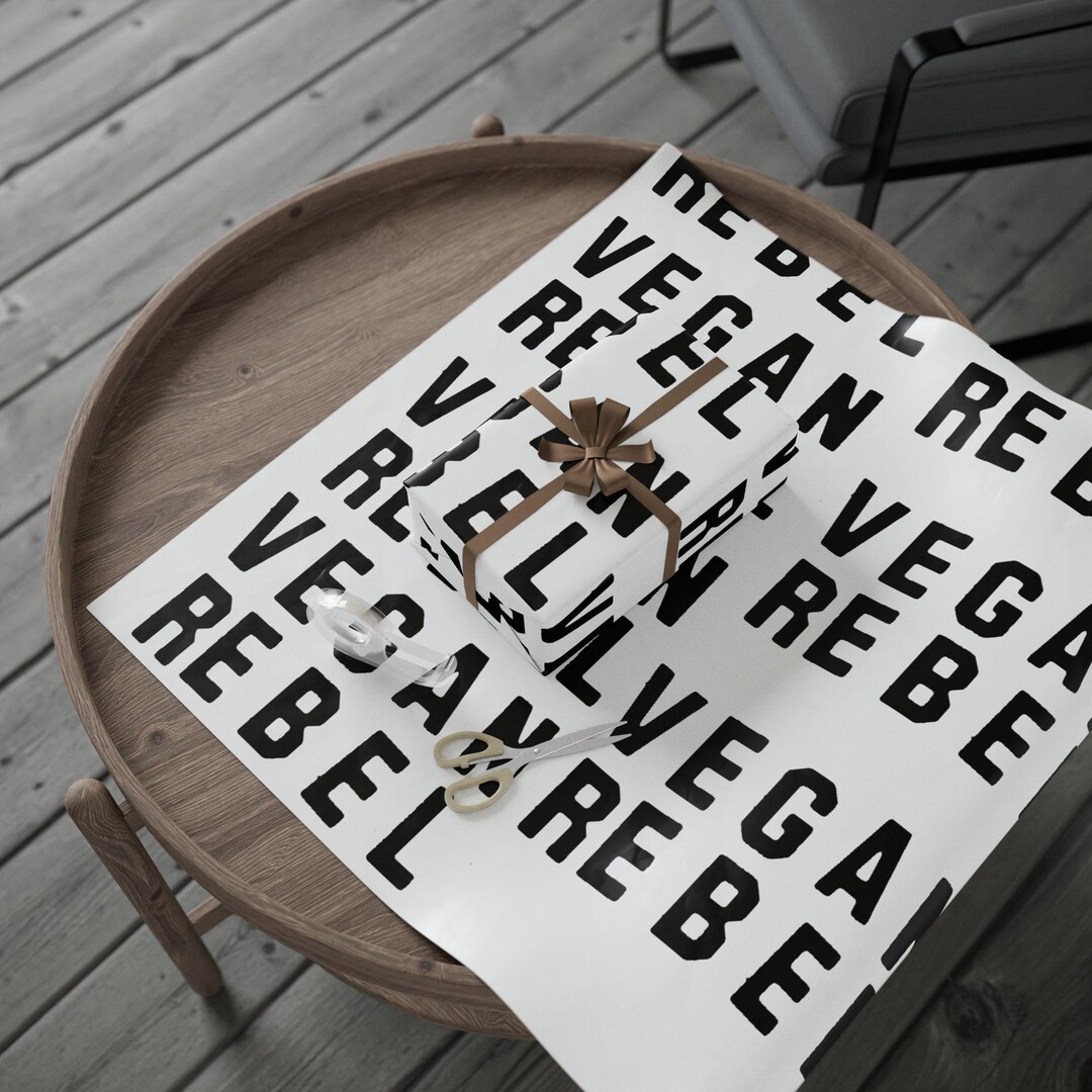 Wrapping Papers Vegan Rebel Design for Eco-friendly Gift Wrapping - Etsy