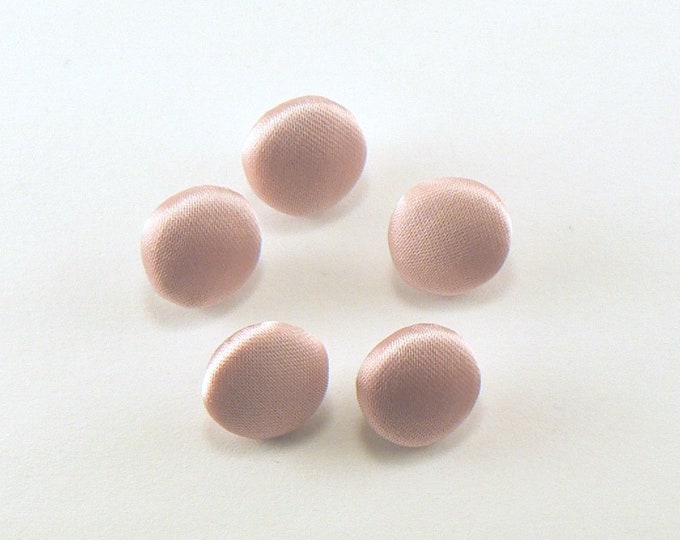 1/2 Pale Pink Satin Fabric Covered Shank Buttons 13 Mm - Etsy