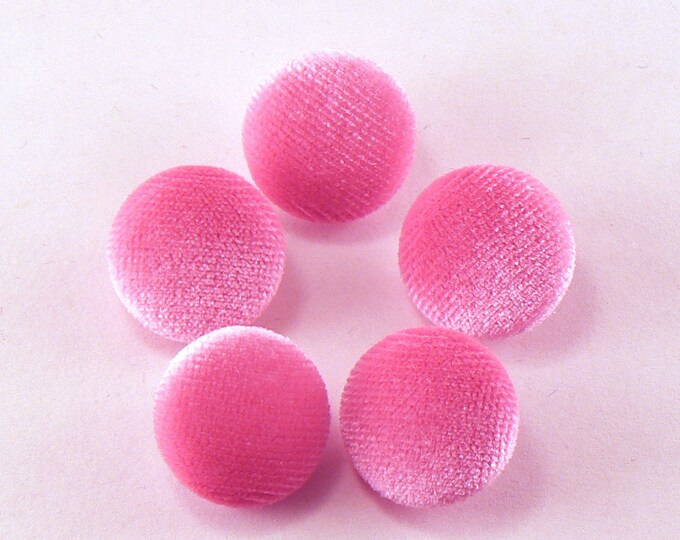 5/8 Pink Velvet Fabric Covered Shank Buttons 15mm Pink - Etsy