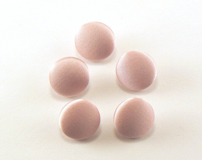 5/8" Pale Pink Satin Fabric Covered Shank Buttons - Etsy
