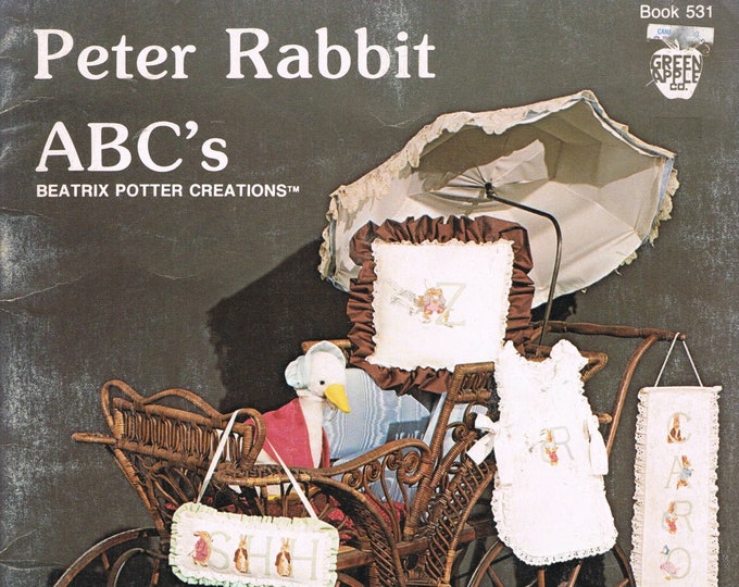 Peter Rabbit Abc's Alphabet Cross Stitch Patterns Green Apple 531 - Etsy