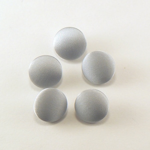 5/8" Silver Grey Satin Fabric Covered Shank Buttons - Etsy