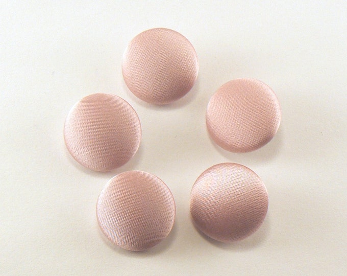 3/4 Pale Pink Satin Fabric Covered Shank Buttons 19 Mm - Etsy