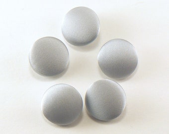 3/4 Silver Grey Satin Fabric Covered Shank Buttons 19 - Etsy