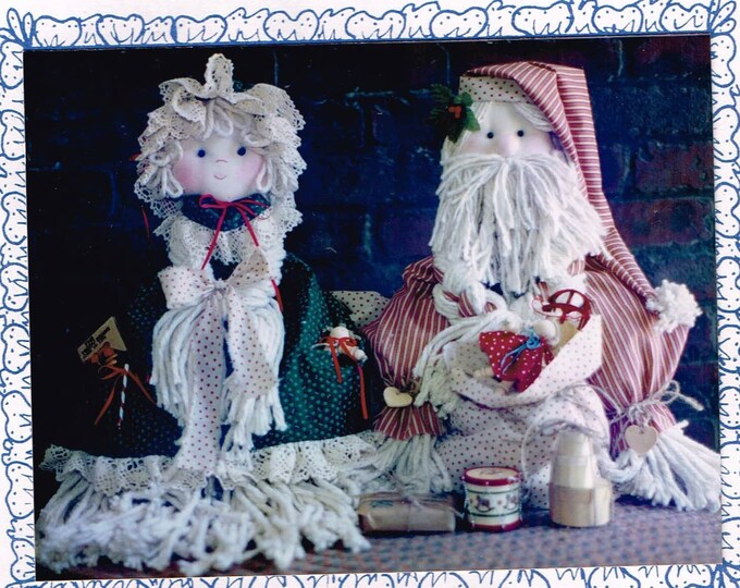 Santa Claus Mop Doll Sewing Pattern Craft Sewing Pattern - Etsy