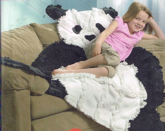Rag Quilt Sewing Pattern Panda Bear Fish or Ladybug Rag Quilt Blanket ...